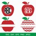 Apple SVG Chevron Apple svg Apple Monogram svg Teacher svg