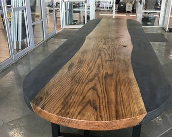 Wood slab table | Etsy