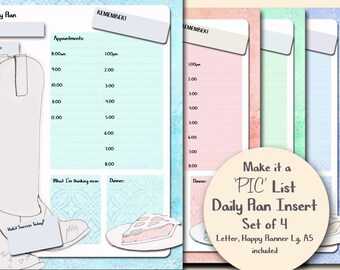 Printable Daily Planners Time Management 7 sheets