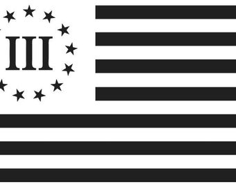 Three percent flag | Etsy