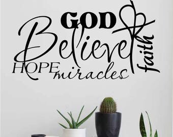 Believe vinyl decal | Etsy