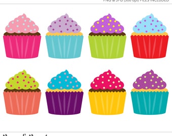 Cupcake clipart | Etsy