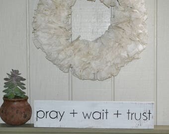 Pray wait trust | Etsy