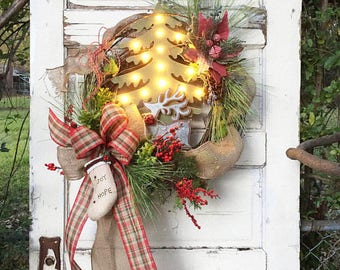 Christmas door decor | Etsy