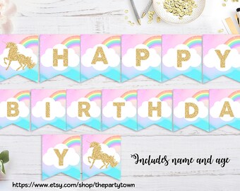 Pastel unicorn party | Etsy