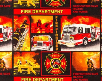 Firefighter fabric | Etsy