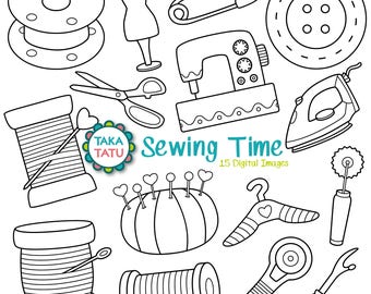 Sewing clipart | Etsy