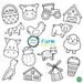 Farm Digital Stamp Farm Clipart / Farm Line Art / Farm