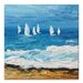 Sailboats small oil painting original seascape painting on