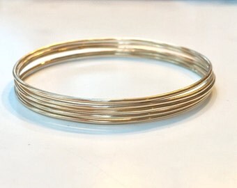 14k gold bangle | Etsy