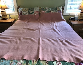 Dusty rose blanket | Etsy