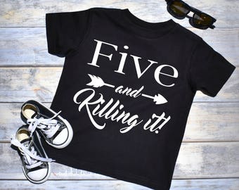 5th birthday shirts | Etsy