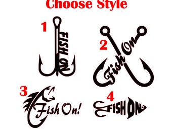 Fishing decal | Etsy