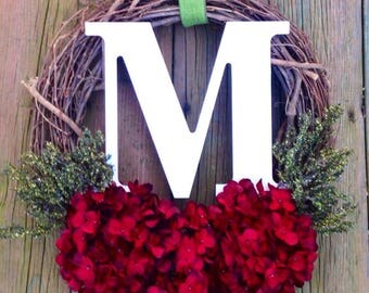 Monogram wreath | Etsy
