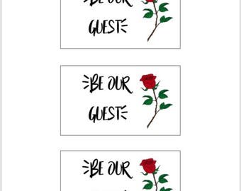 Be our guest tags | Etsy