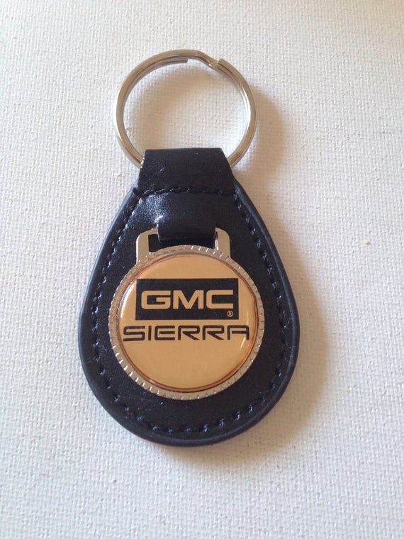 GMC Sierra Keychain Black Leather Key Chain