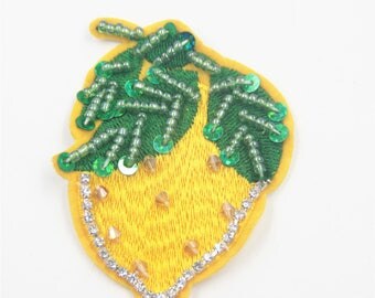 Embroidered lemon | Etsy