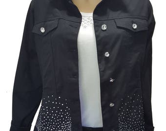 Rhinestone jacket | Etsy