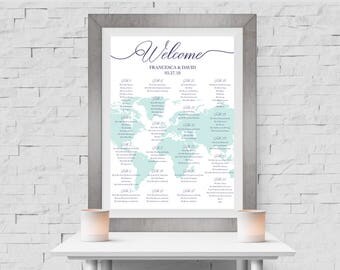 World seating chart | Etsy