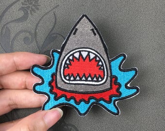 Iron on shark patch | Etsy