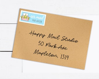 Air mail stickers | Etsy