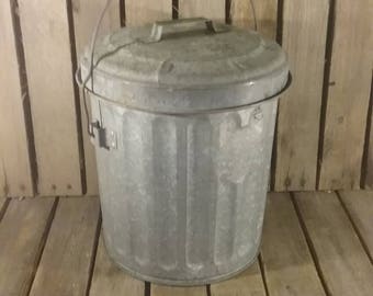 Vintage trash can | Etsy