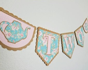 Tea party banner | Etsy