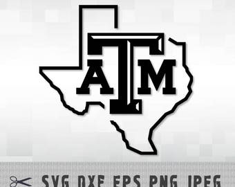 Texas am svg | Etsy