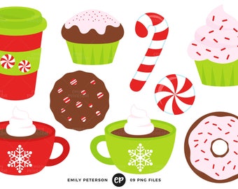 Hot cocoa clip art | Etsy