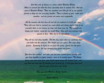 Rainbow bridge poem | Etsy