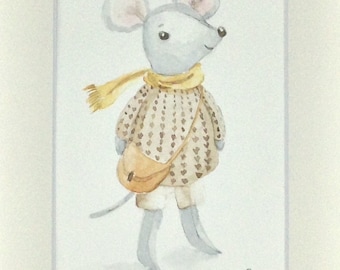 Mouse Painting Painting of a mouse Nursery art Paintings