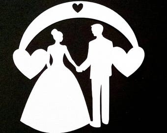 Bride groom cutout | Etsy
