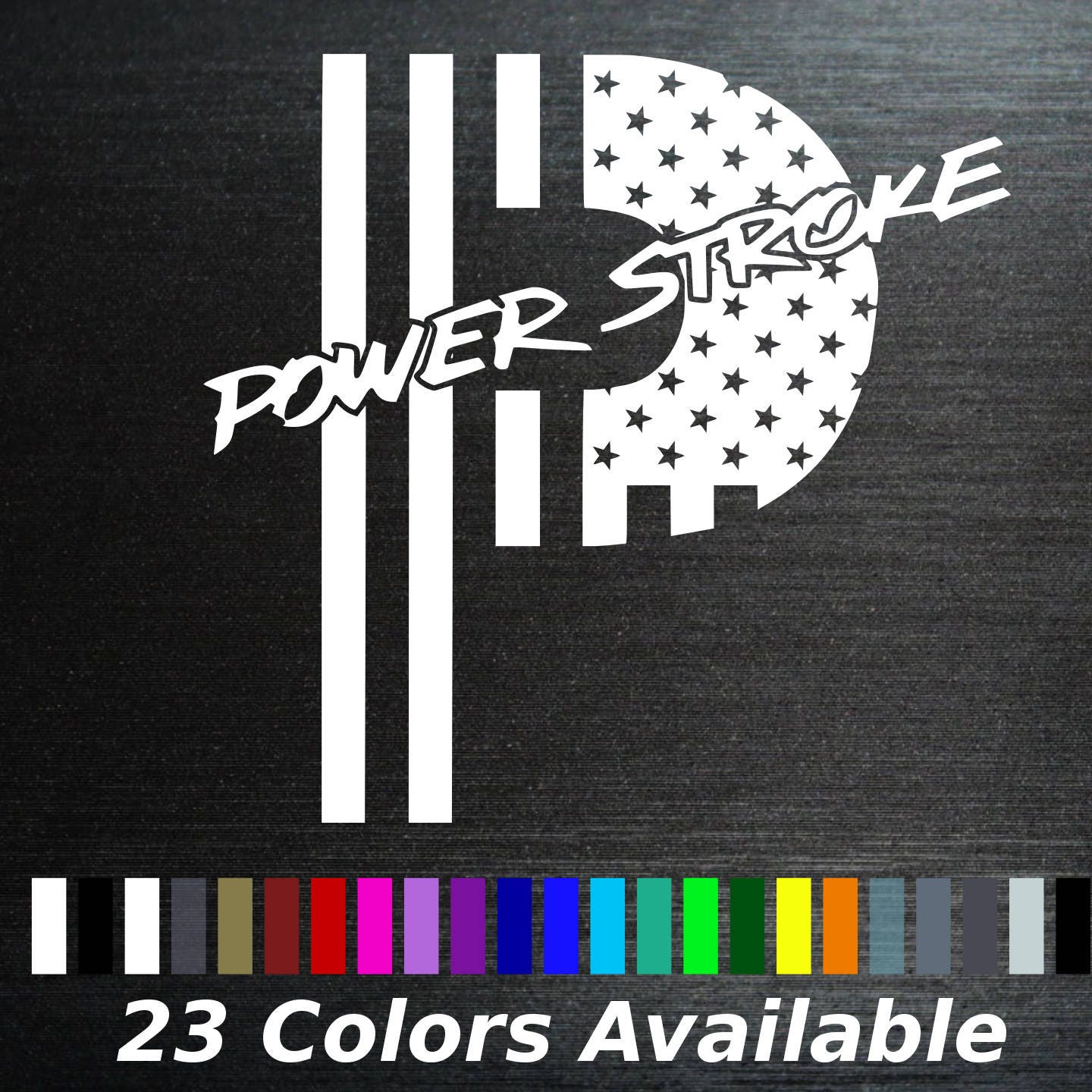 11 tall American Flag powerstroke P decal sticker Ford