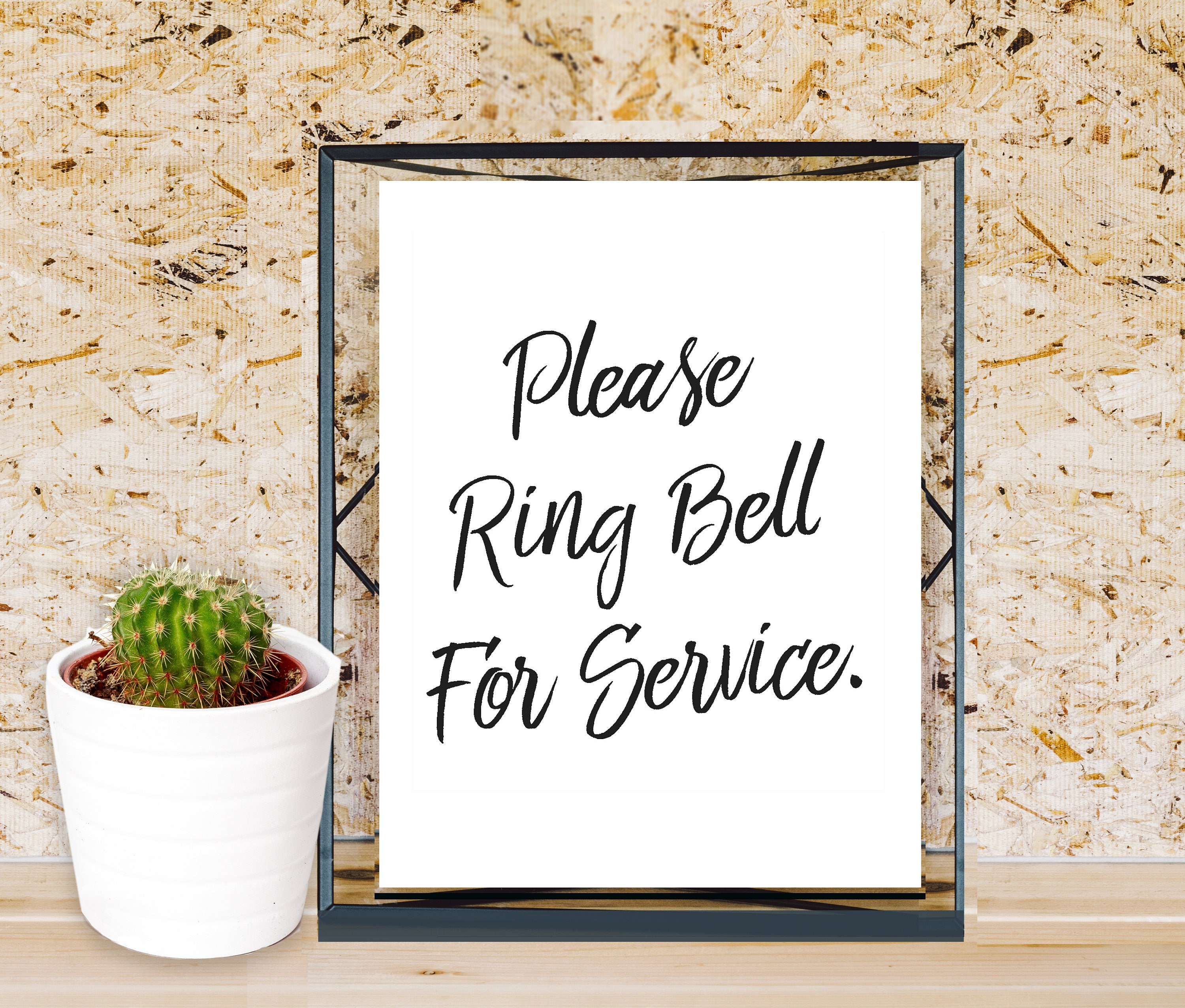 Please Ring Bell for Service Digital Sign for Service