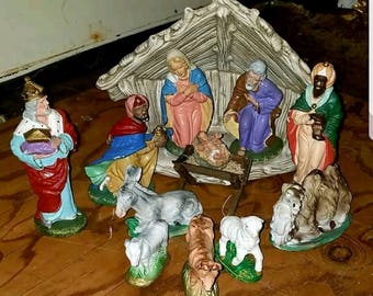 Ceramic nativity set | Etsy