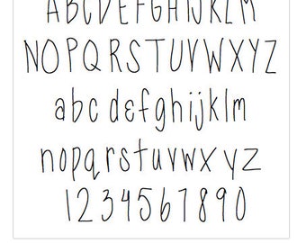 Skinny font | Etsy
