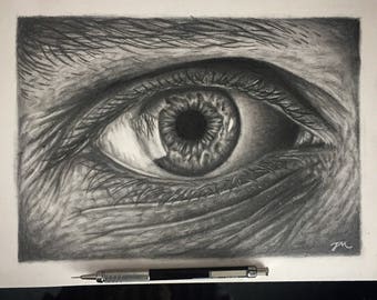 Items similar to Realistic Eye Drawing - Print on Etsy