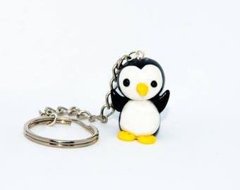 Penguin keychain | Etsy