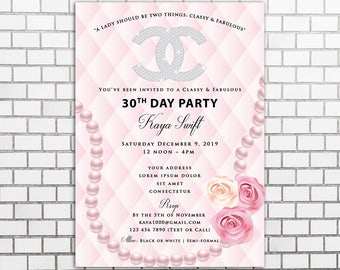 Chanel invitation | Etsy