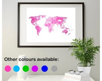 World map print | Etsy