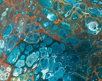 Turquoise painting | Etsy