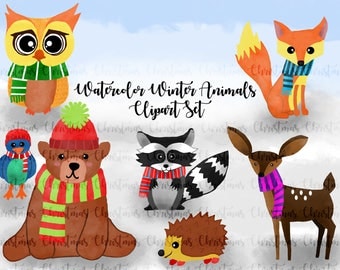 Woodland Animals Ice Skating Clip Art Christmas Ice Rink
