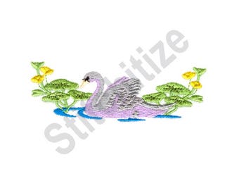 Swan embroidery | Etsy