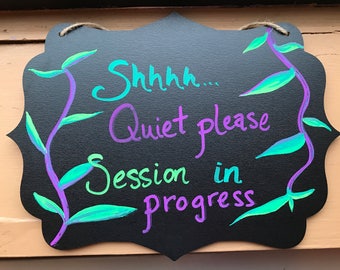 Quiet please sign | Etsy