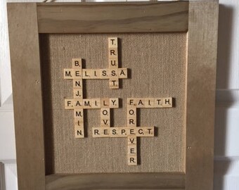Wall scrabble board | Etsy