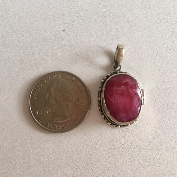 Ruby Locket Pendant-Red Gemstone Pendant
