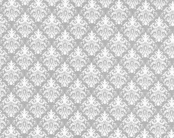 Gray damask fabric | Etsy