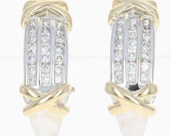 Omega back earrings | Etsy