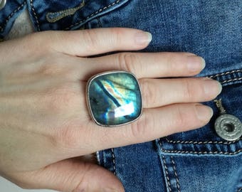 Labradorite ring | Etsy