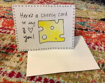 Cheesy love card | Etsy